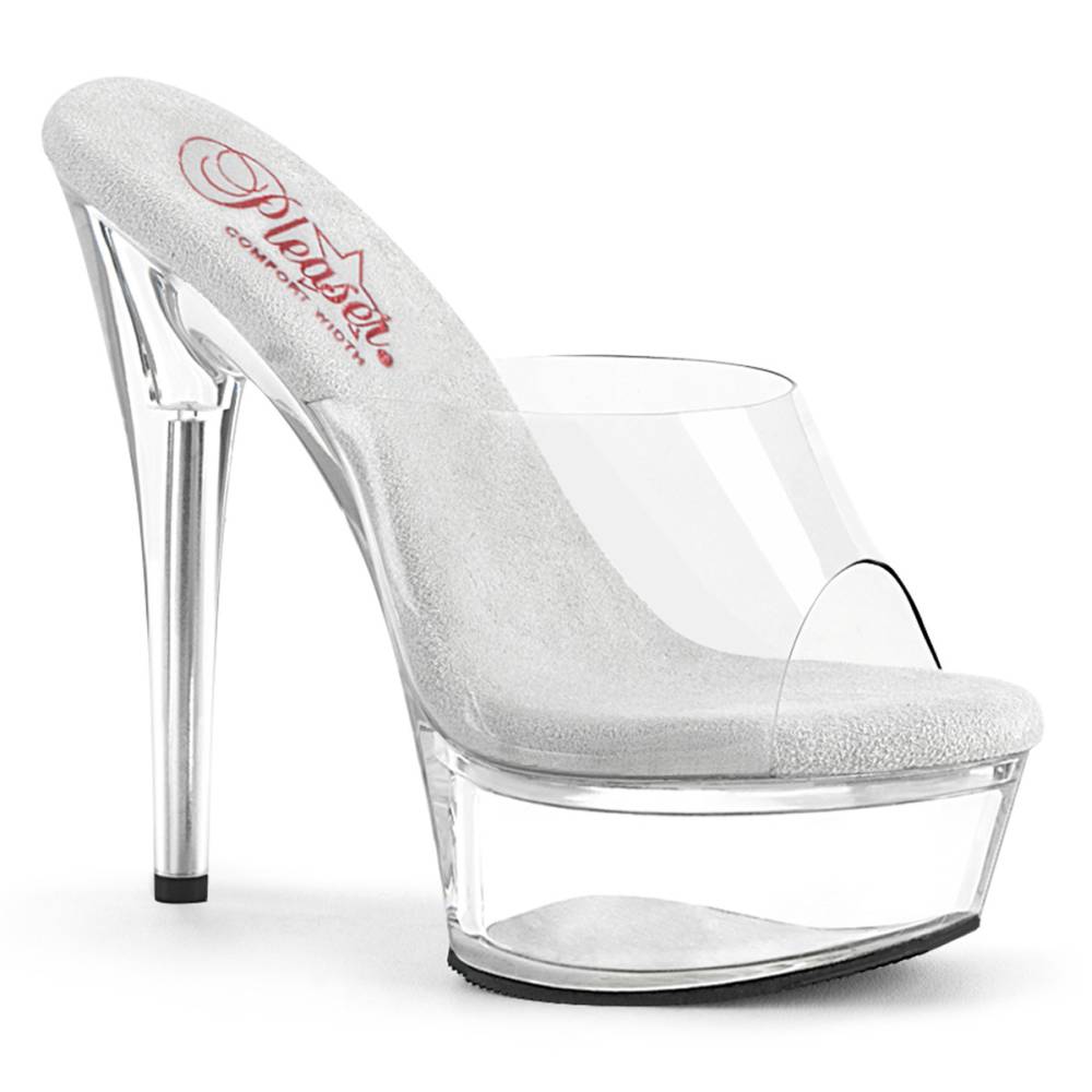 Pleaser Pleaser - EXCITE-601 Mules à talon - Transparent | Attitude Fra
