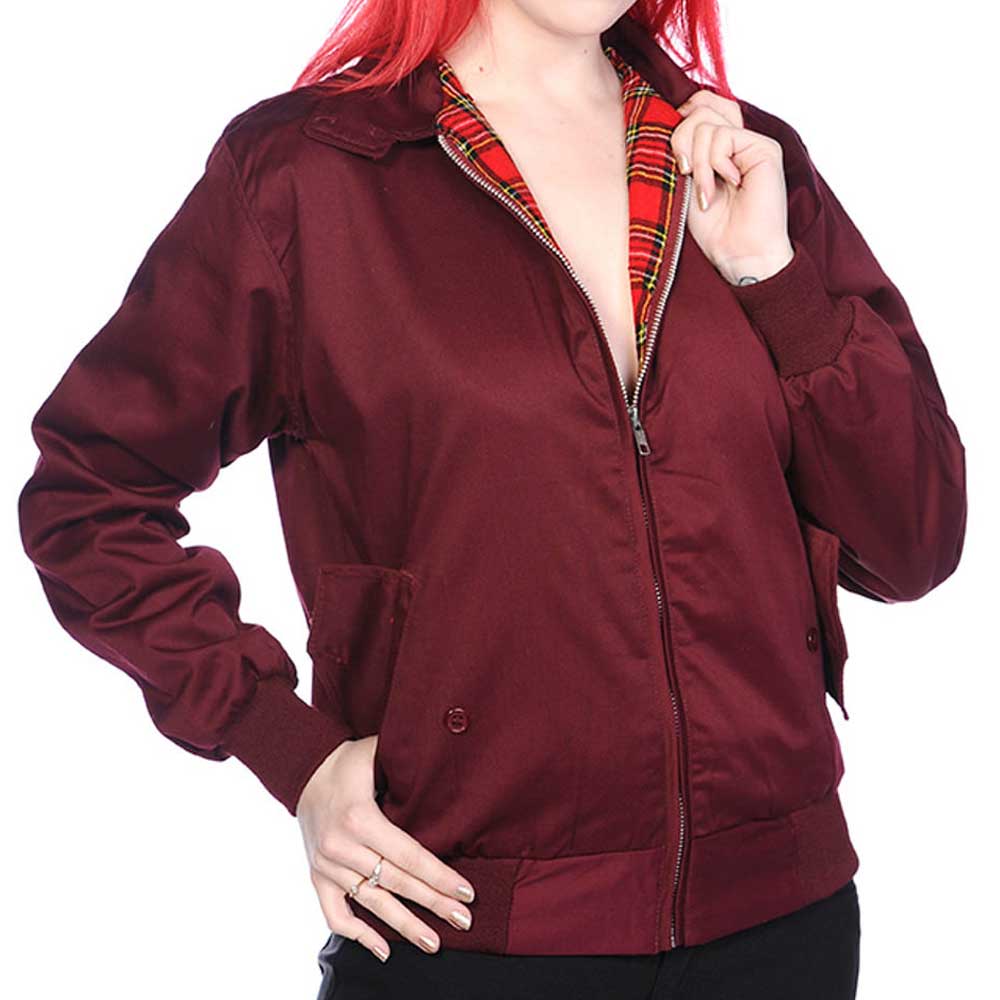 Banned Banned - Harrington Veste - Bordeaux rouge | Attitude France