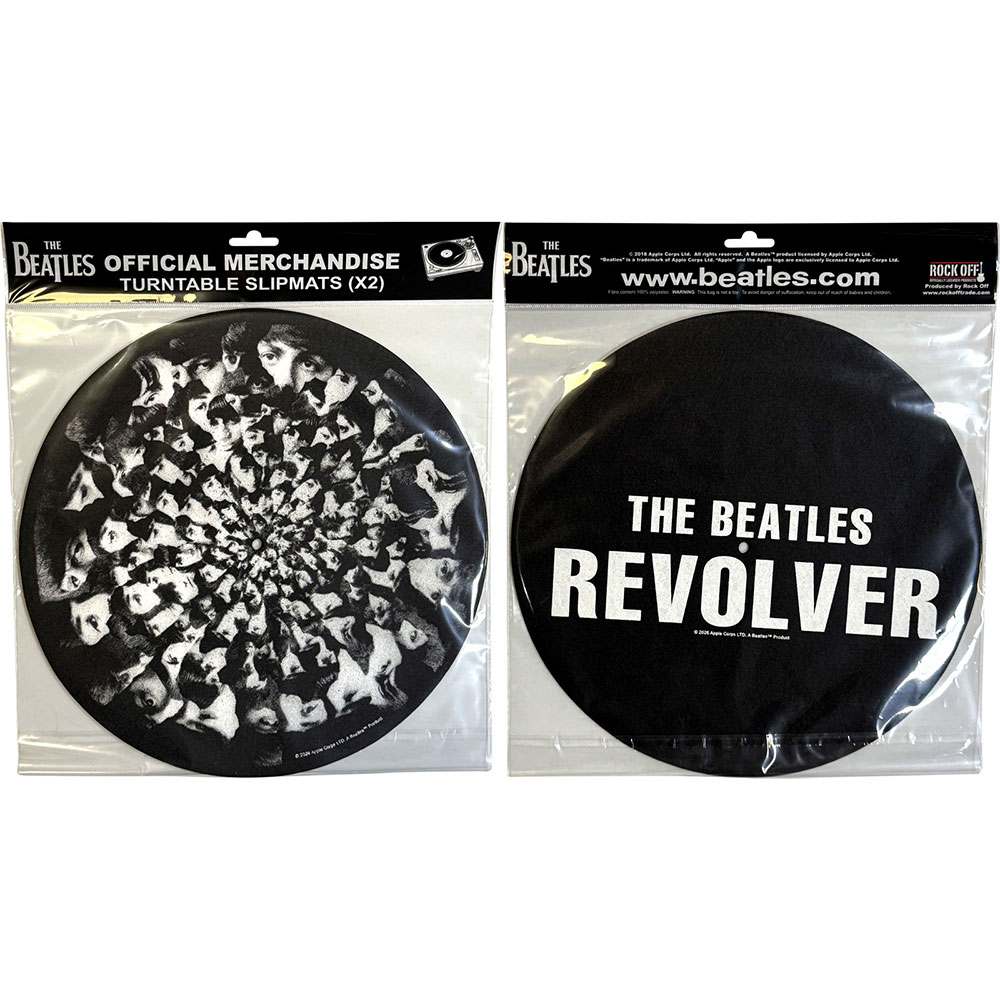 The Beatles - Revolver & Faces Slipmat de platine vinyle - Noir/Blanc